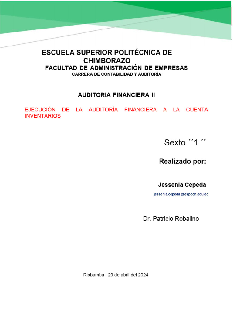 INVENTARIOS | PDF | Auditoría | Contabilidad