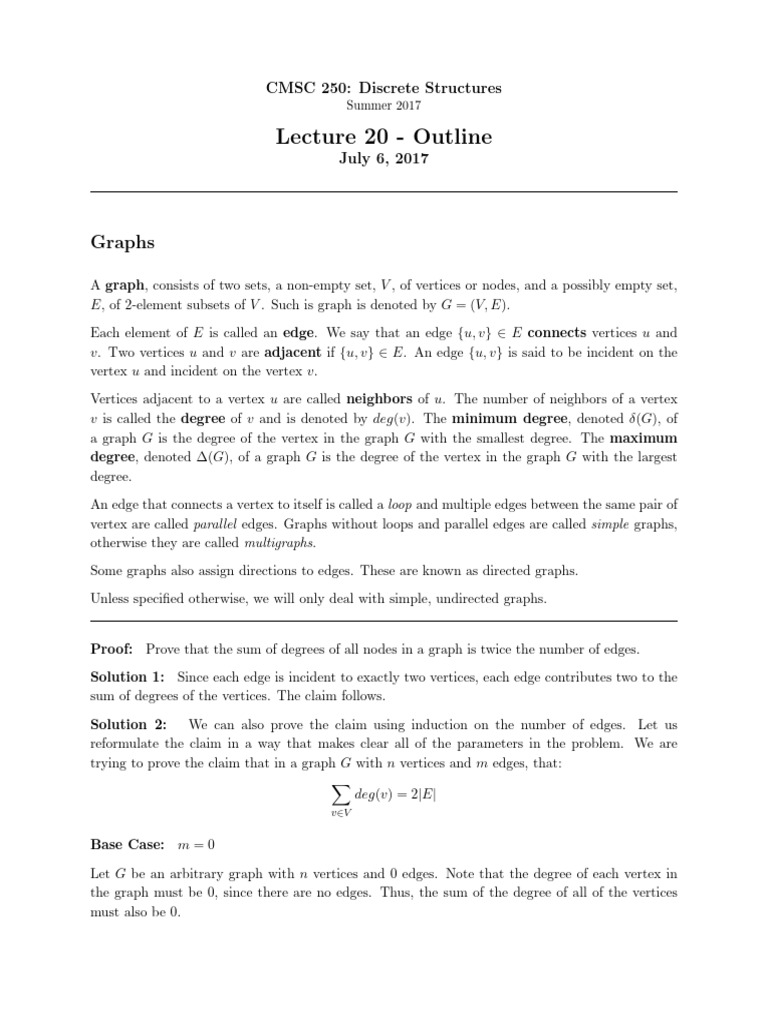 Lec 20 | Download Free PDF | Vertex (Graph Theory) | Mathematical Concepts