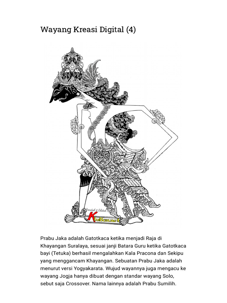 Wayang Kreasi Digital | PDF