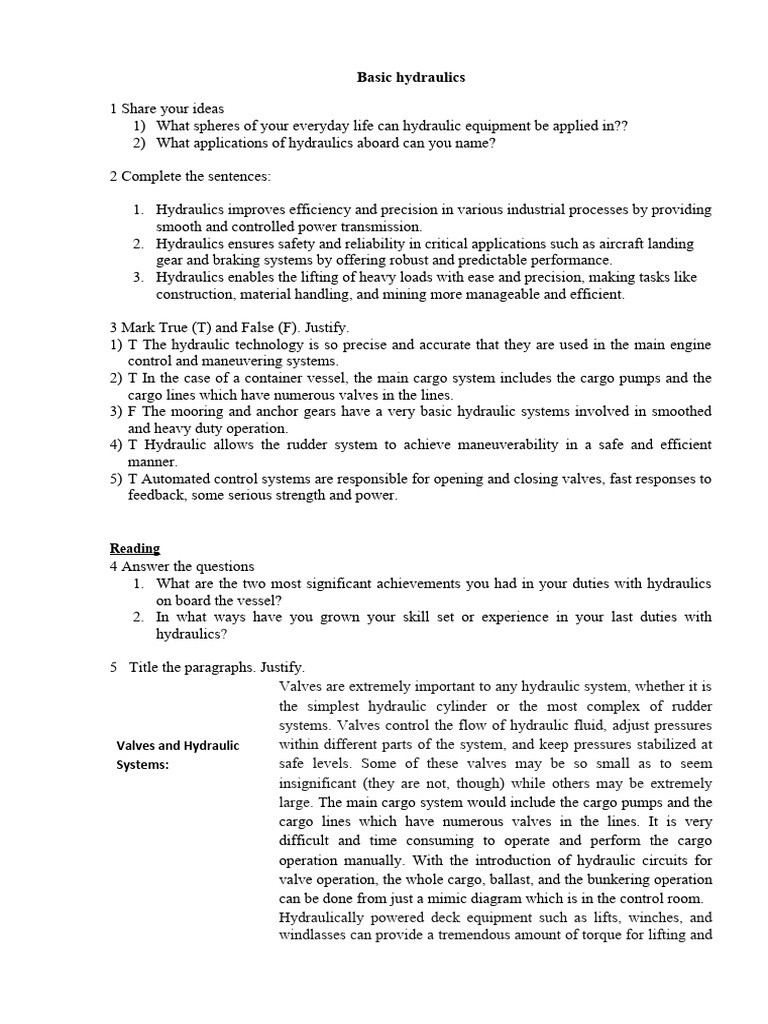 Hydraulics 1 | PDF | Valve | Actuator