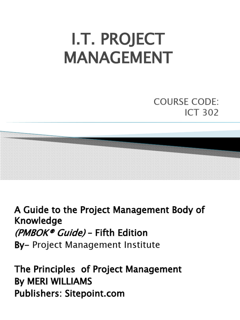 It Project Management Course | PDF | Project Management | Strategic ...