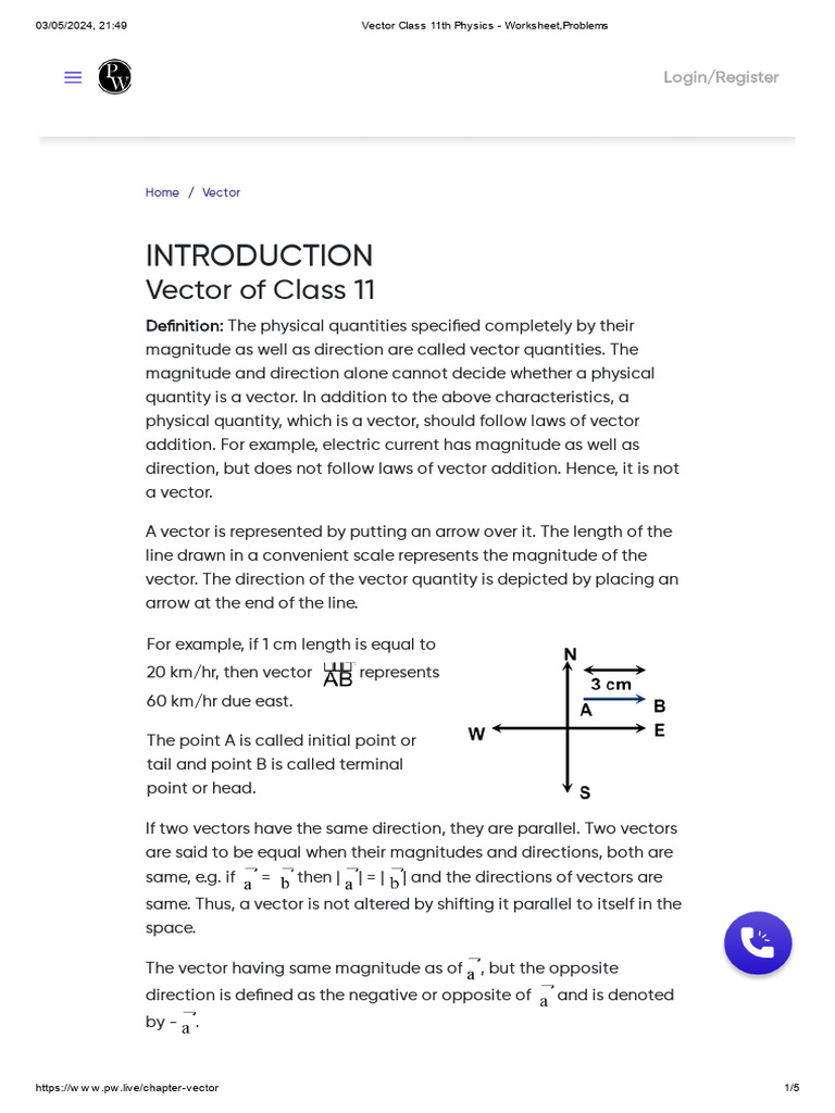 Vector Notes Pdf Euclidean Vector Linear Algebra