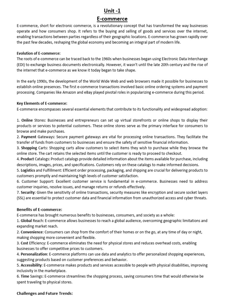 Ecom | PDF | E Commerce | Electronic Data Interchange