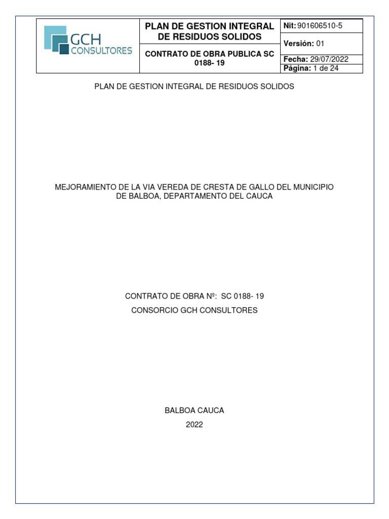 PGIRS | PDF | Residuos | Reciclaje