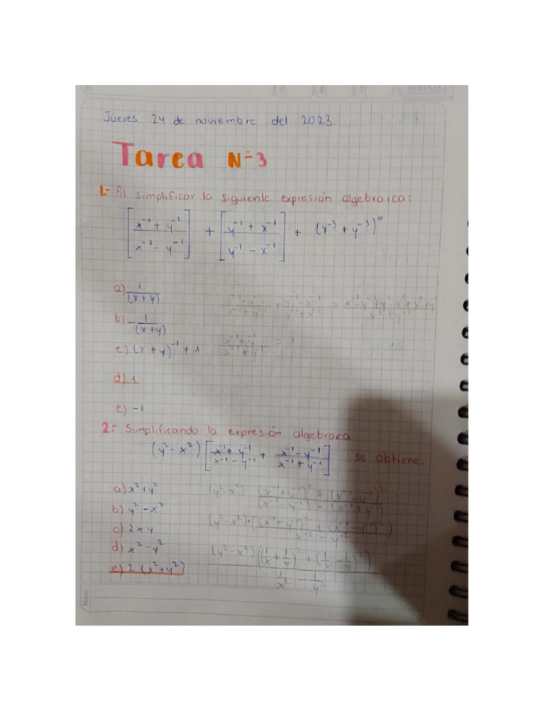 Tarea N3 Matemáticas | PDF