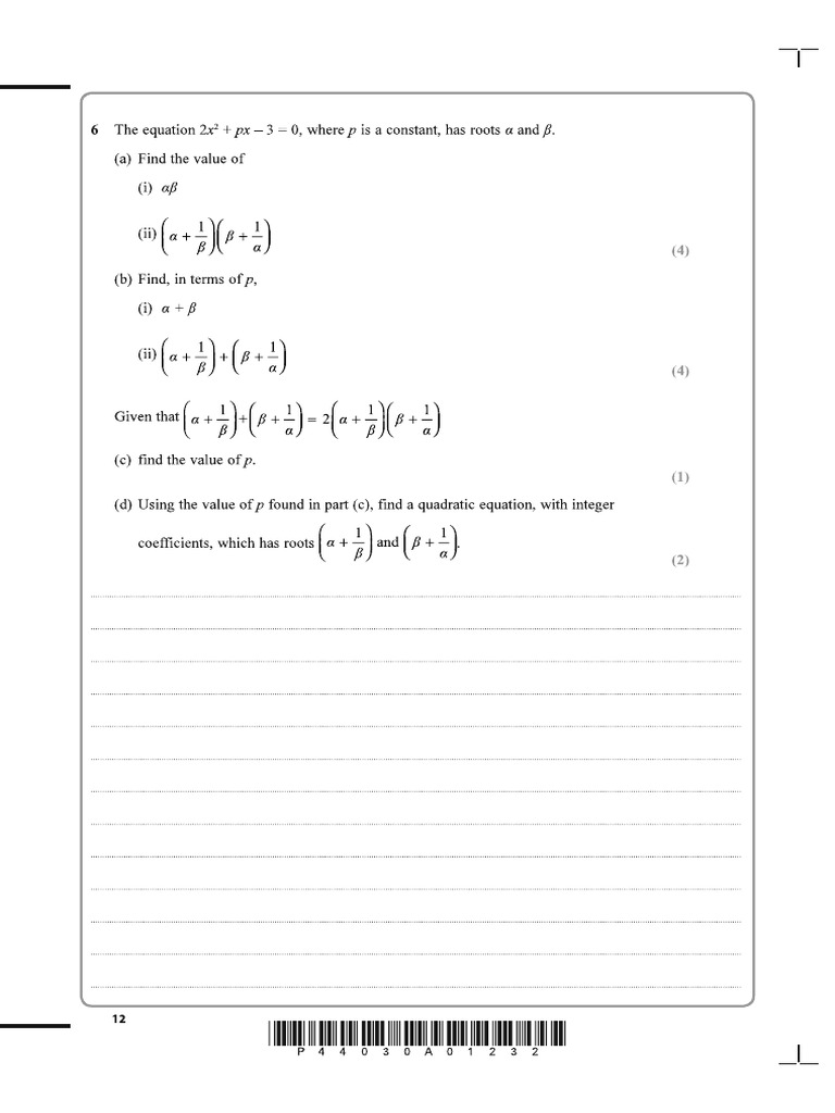 The Quadratic Function Pdf