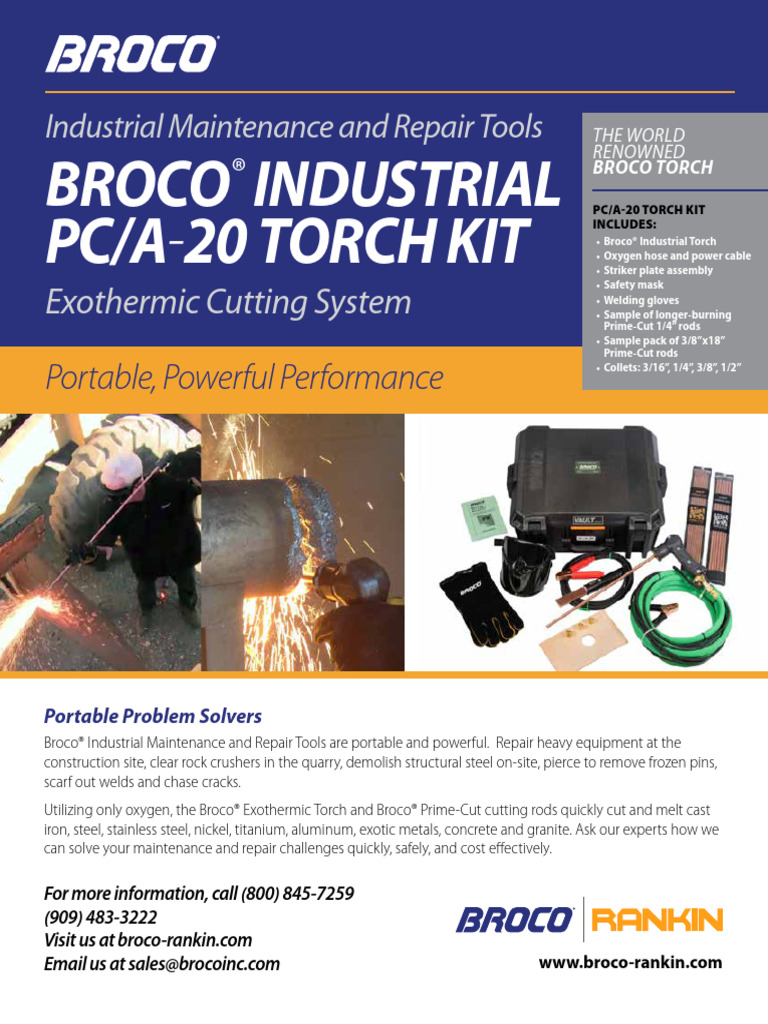 Broco A20 Torch Flyer | Download Free PDF | Welding | Construction