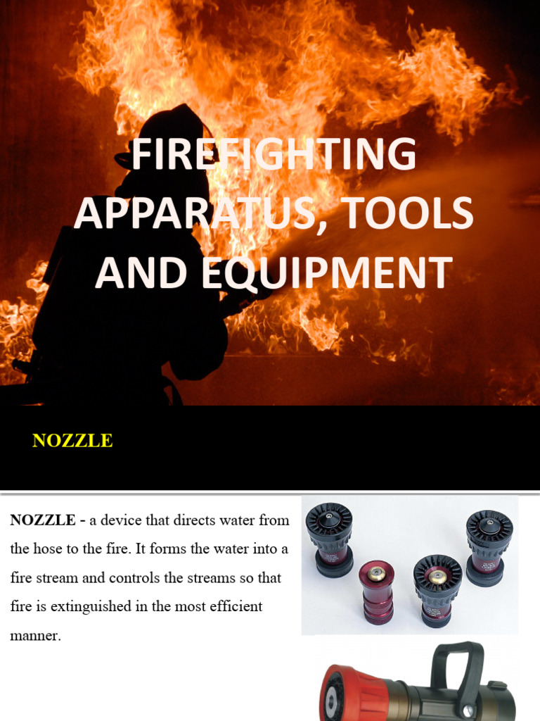 Firefighting Equipment and Tools Guide | PDF | Fire Engine | Firefighting