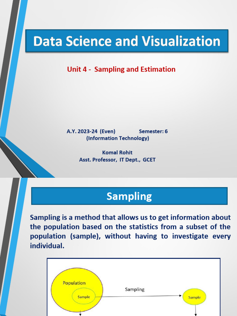 Sampling & Estimation for IT Students | PDF | Sampling (Statistics) | Estimator