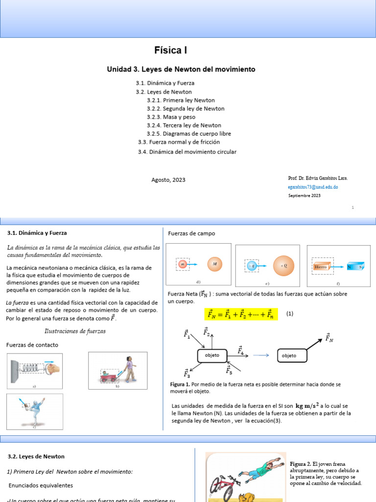 Unidad 3. Leyes de Newton-UASD | PDF | Las leyes del movimiento de ...