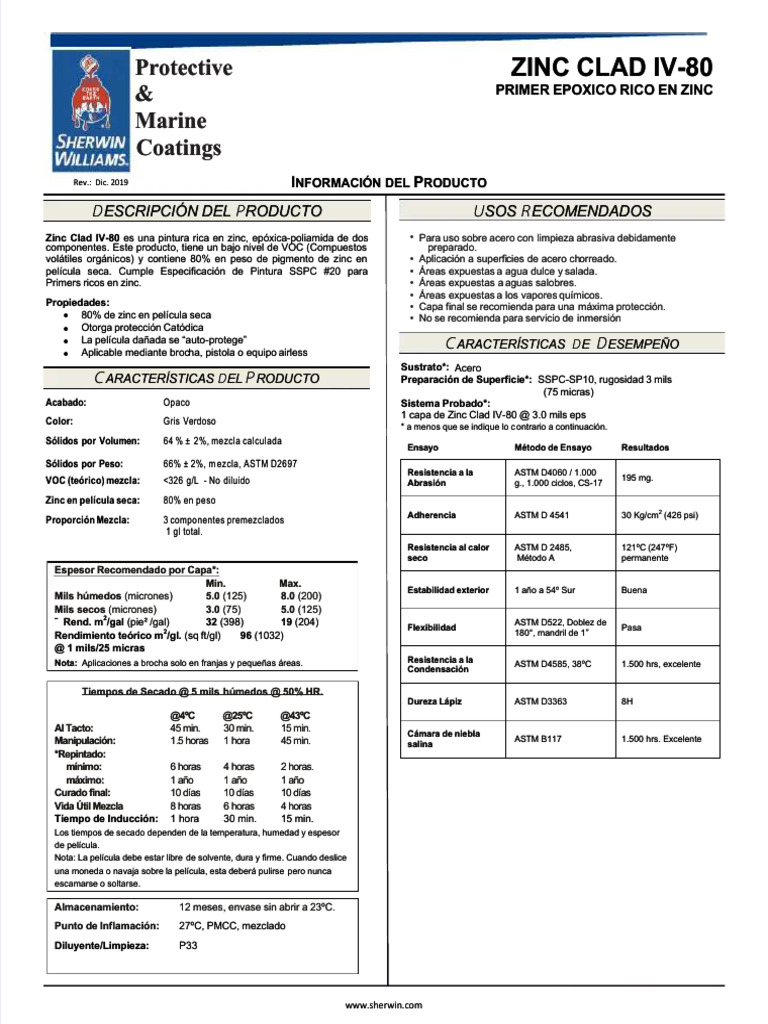 PDF Zinc Clad IV 80 HT - Compress | PDF | Zinc | Pintar