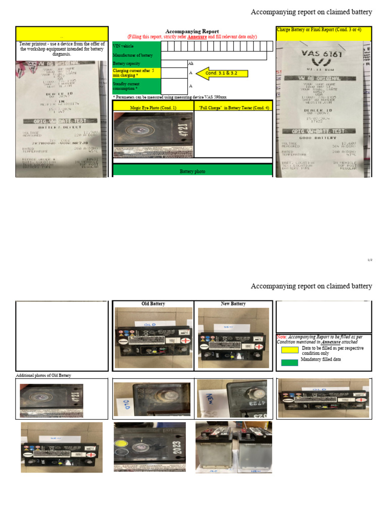 Battery Claim Report Guidelines | PDF | Electrical Engineering ...