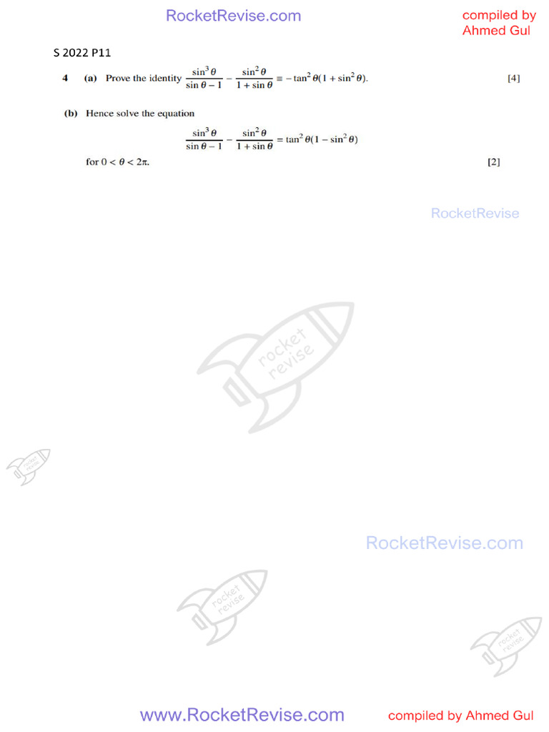 Trig 2020-2022 QP | PDF