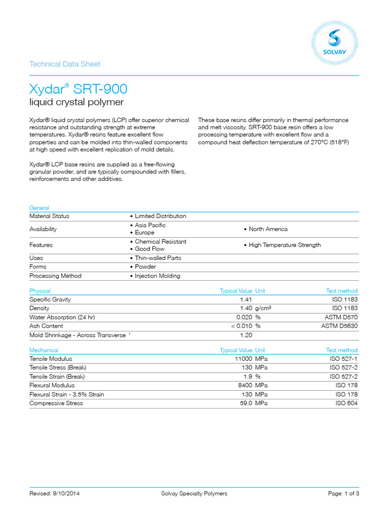 Xydar® SRT-900 by Syensqo ADP | PDF | Building Materials | Building ...