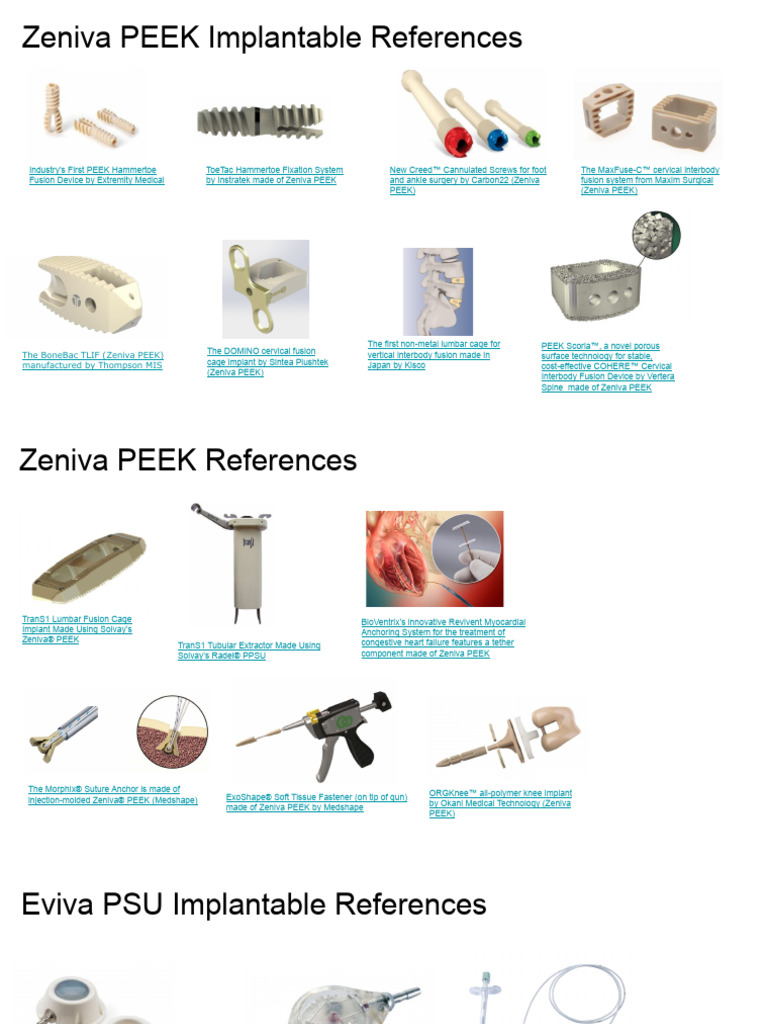 Solvay Reference-Implantable Grades-ADP | PDF | Clinical Medicine | Medical Specialties