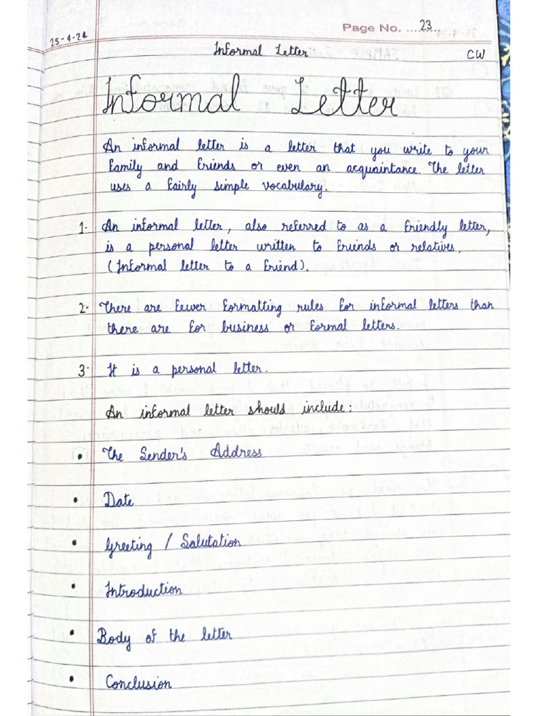 Informal Letter | PDF