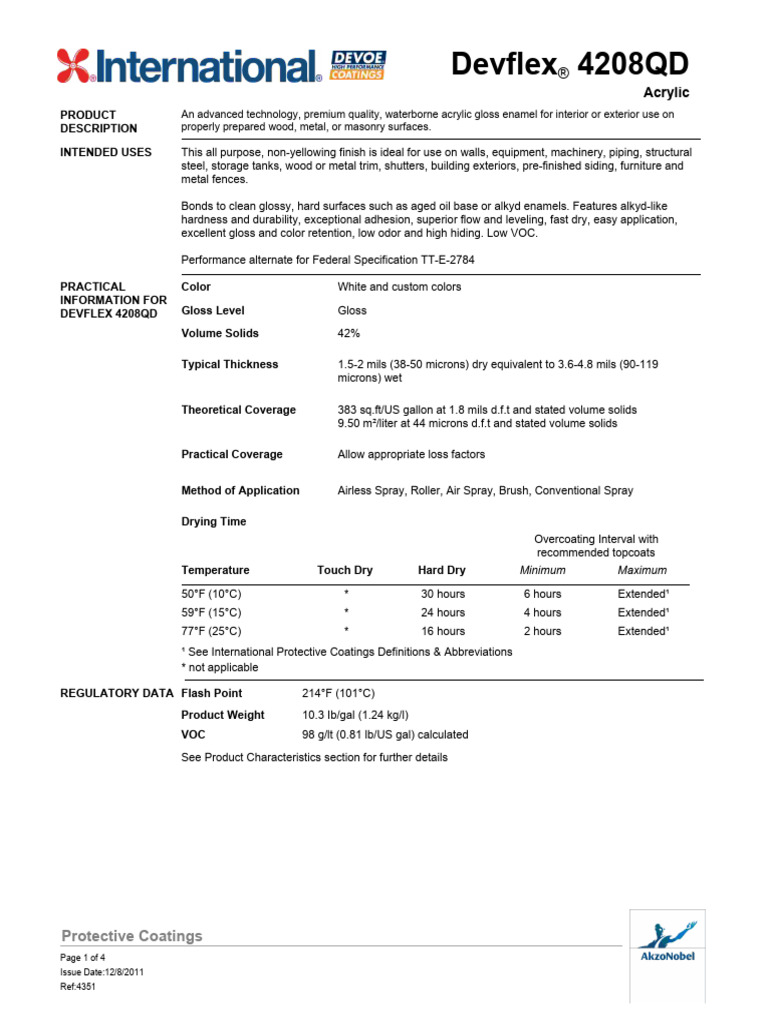Devflex 4208QD | Download Free PDF | Paint | Acrylic Paint