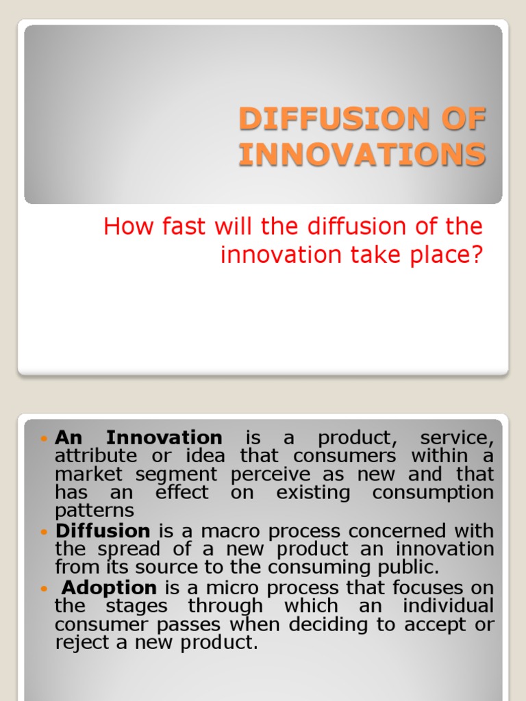 Diffusion of Innovations | Innovation | Marketing | Free 30-day Trial ...