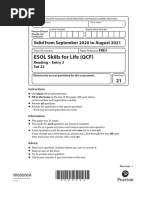 ESOL - Entry 3 - Writing Candidate Paper - Practice Paper C 2 | PDF ...