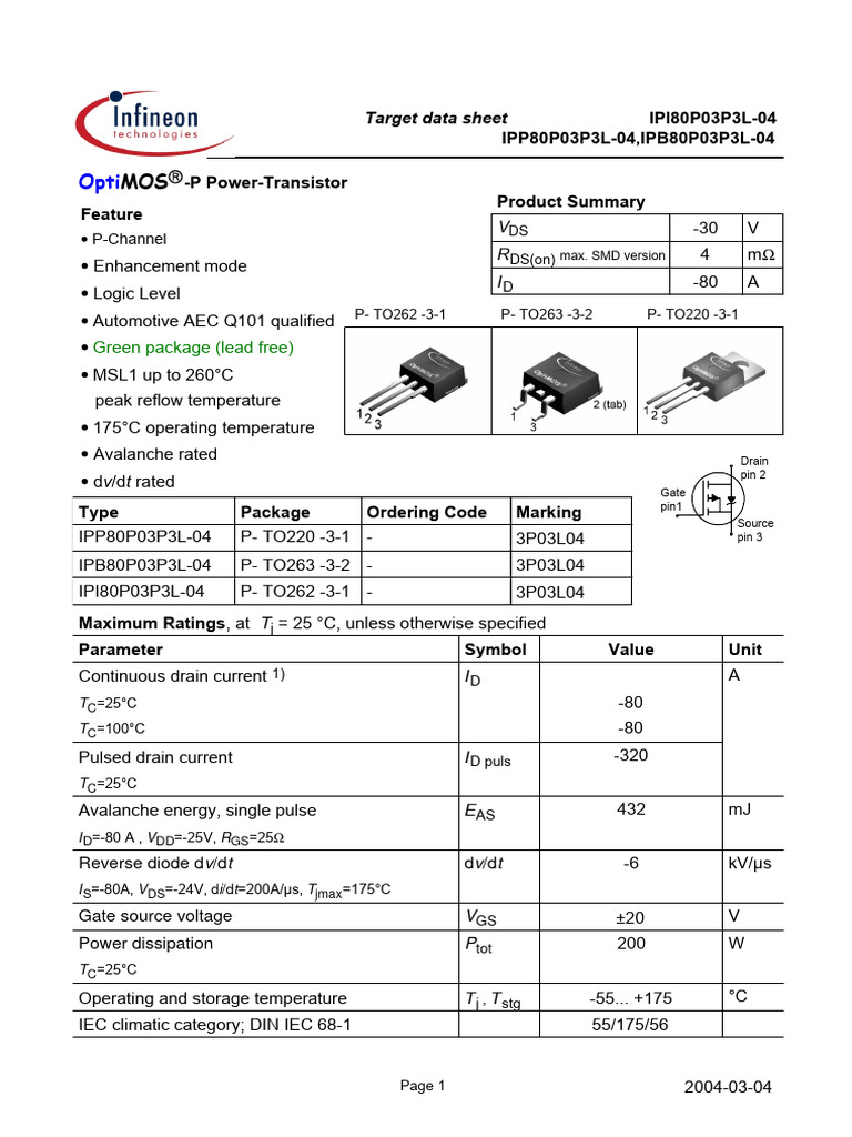 Datasheet | Download Free PDF | Diode | Field Effect Transistor