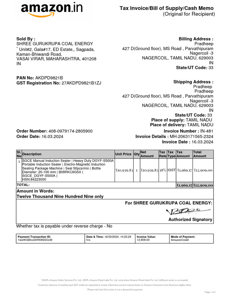Invoice | PDF | Invoice | Money