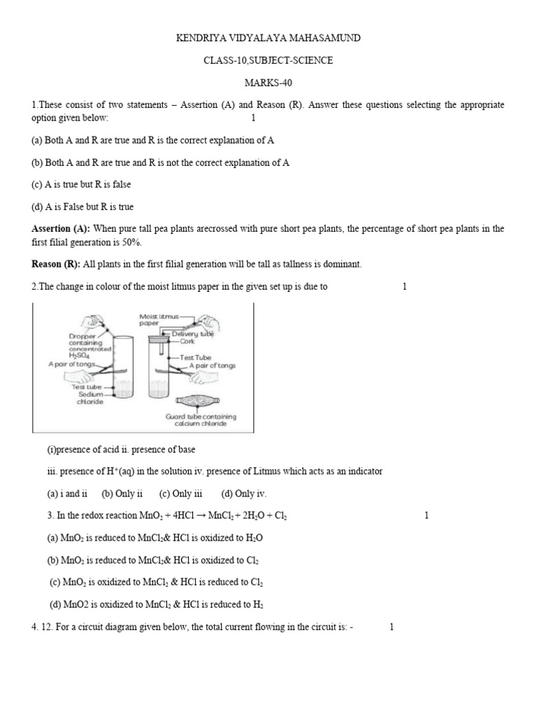 Sample Chemistry | PDF | Redox