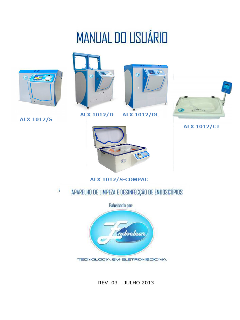 Manual Endoclear | PDF | Desinfetante | Tela sensível ao toque