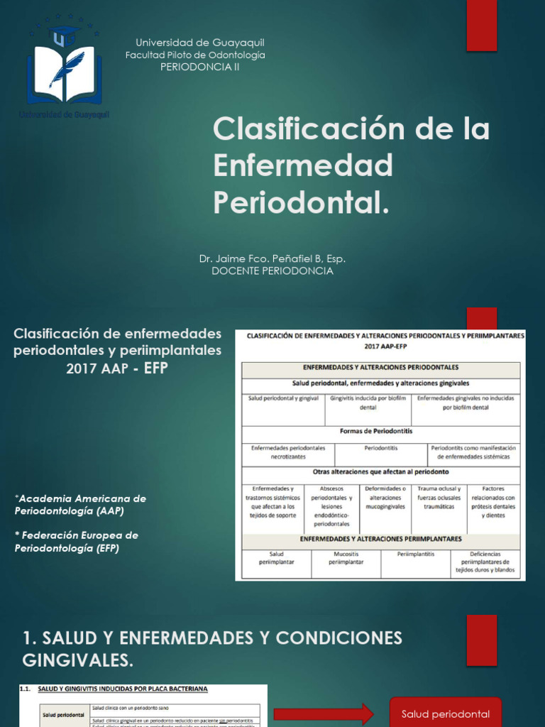 Clasificación Enfermedad Periodontal 2017 | PDF | Odontología | Cuidado ...