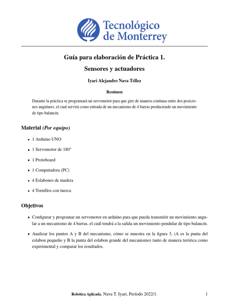 Guia Practica 2 Robotica Aplicada | PDF | Arduino | Informática