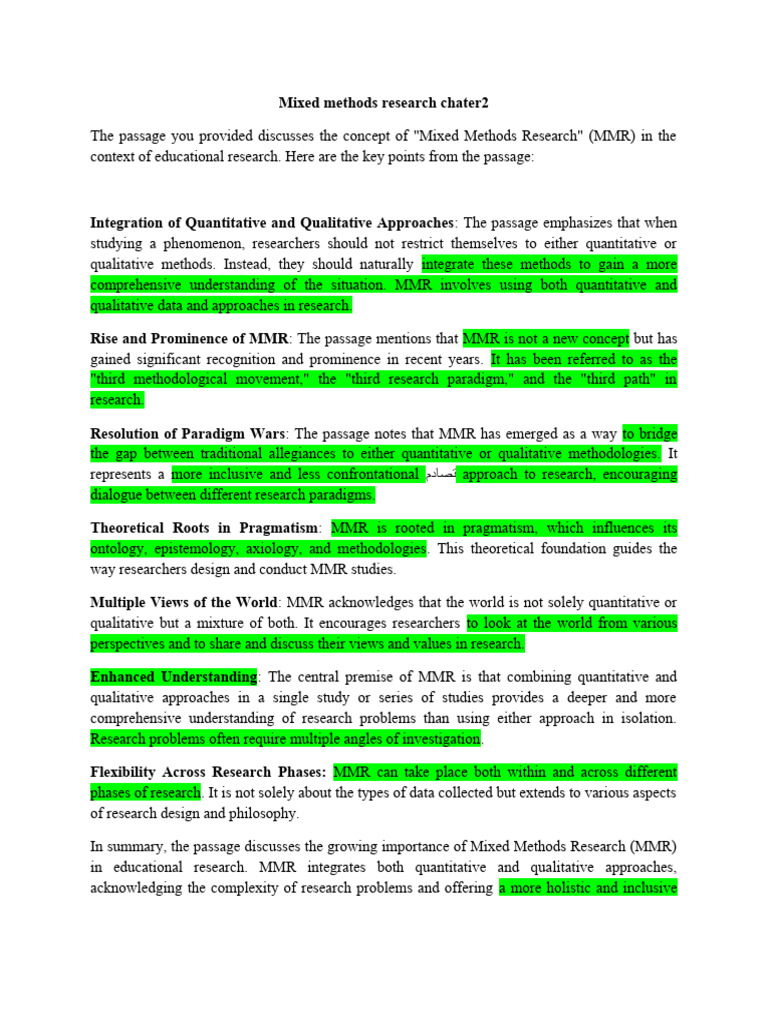 Understanding Mixed Methods Research | PDF | Methodology | Quantitative ...