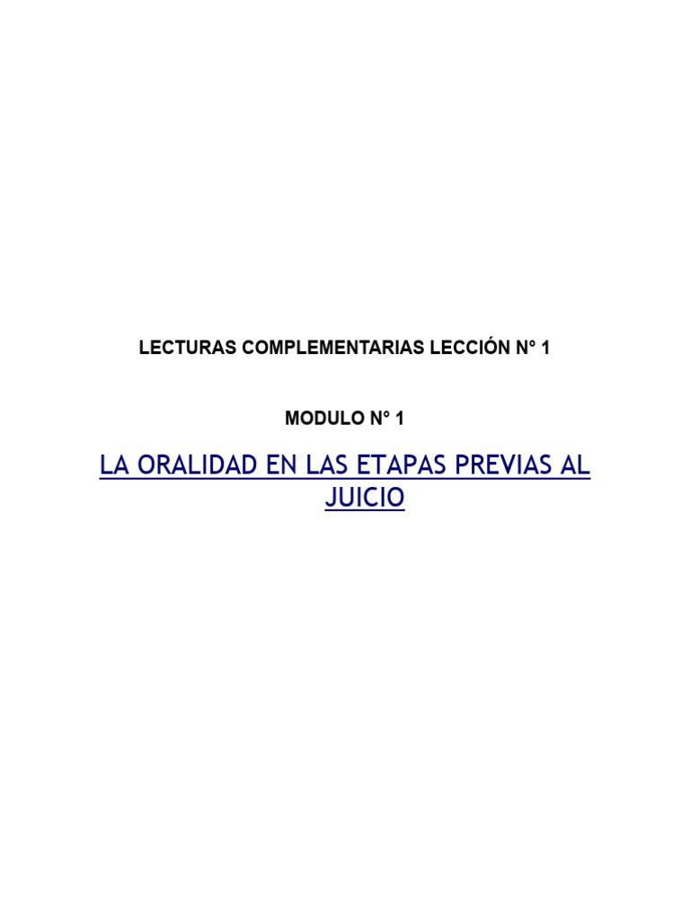 Lectura2 MODULO I | PDF | Juez | Fiscal