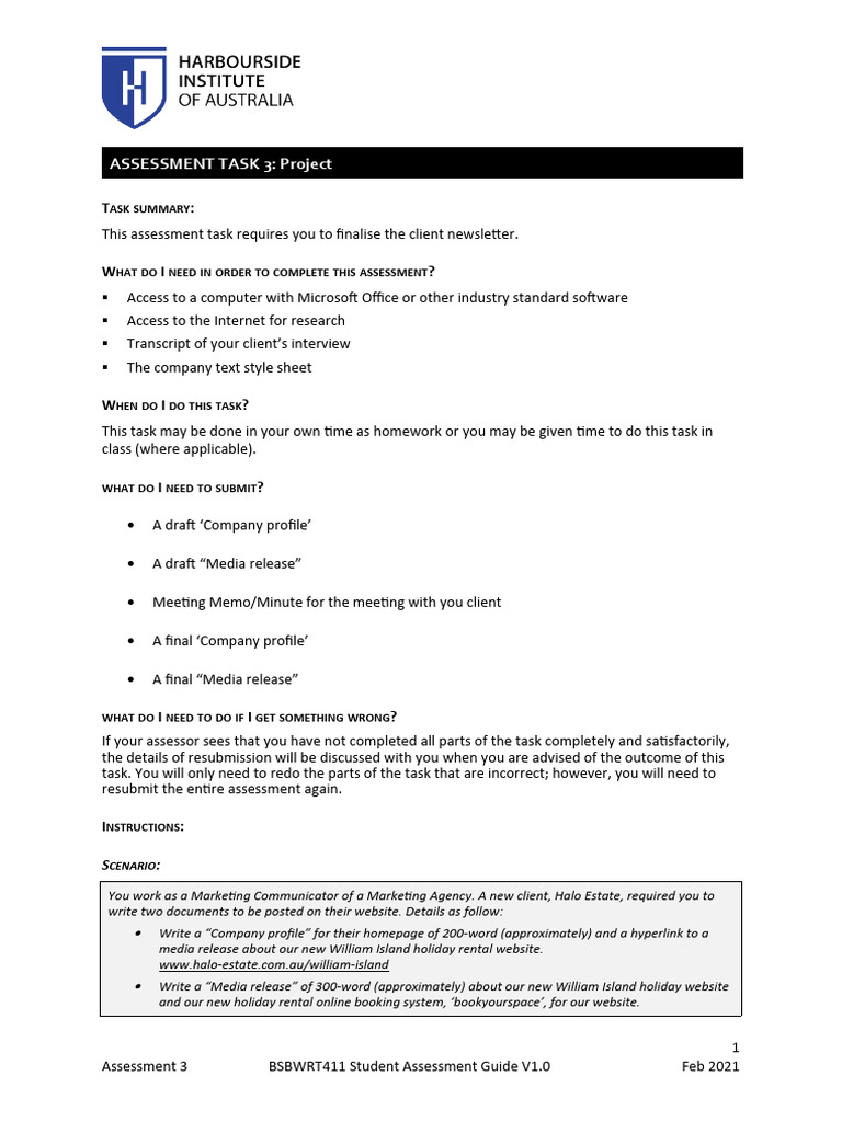 BSBWRT411 - Assessment Task 3 | PDF | Renting | Landlord
