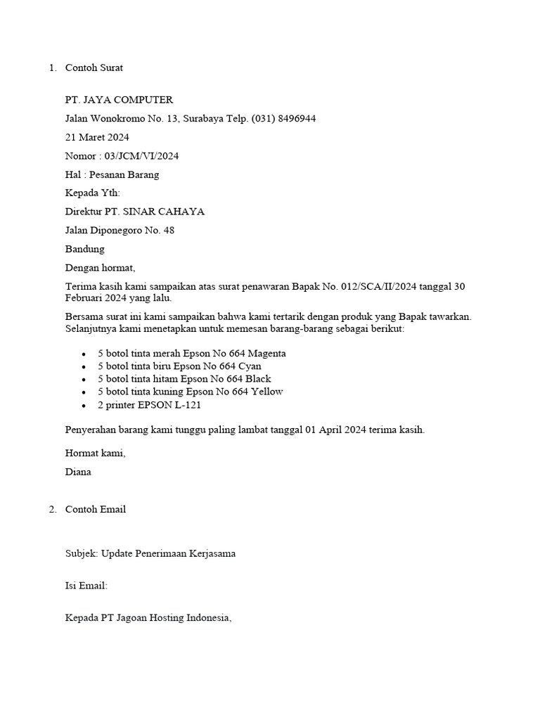 Contoh Surat | PDF