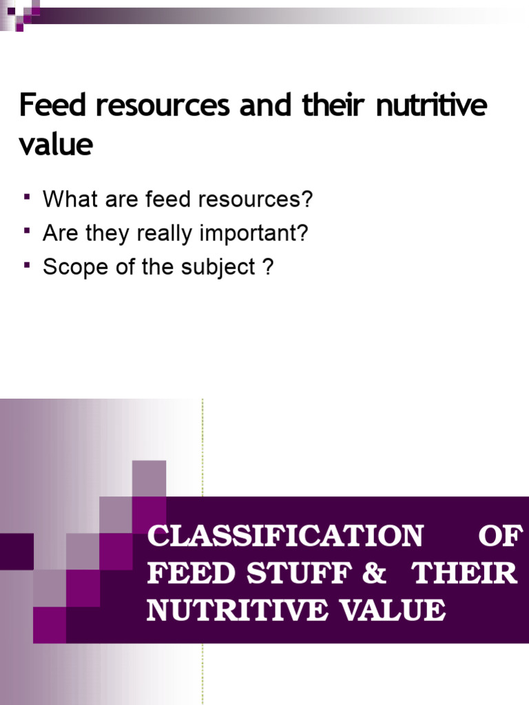Classification of Feedstuffs and Nutrients | PDF | Dietary Fiber | Diet ...