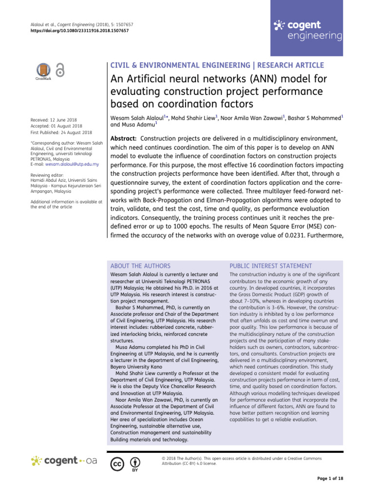 An Artificial Neural Networks ANN Model for Evalua | PDF | Applied Mathematics