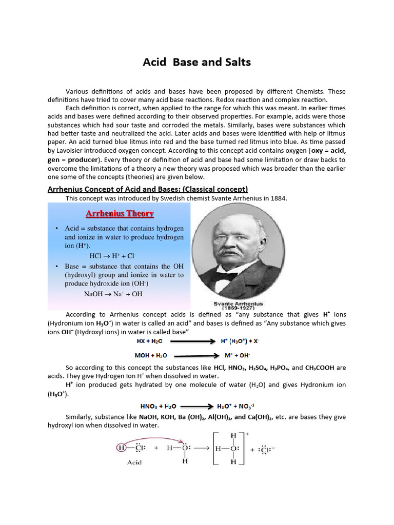 CH 8 Acid Base and Salts | PDF | Ph | Acid