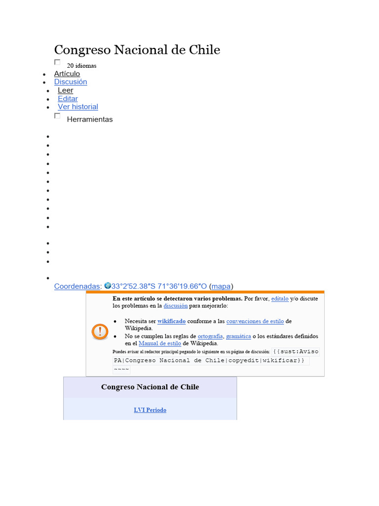 Congreso Nacional de Chile | PDF | Legislador | Gobierno