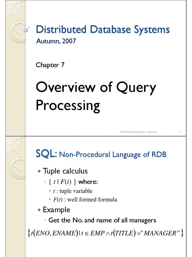 Overview of Query Processing | PDF | Databases | Sql