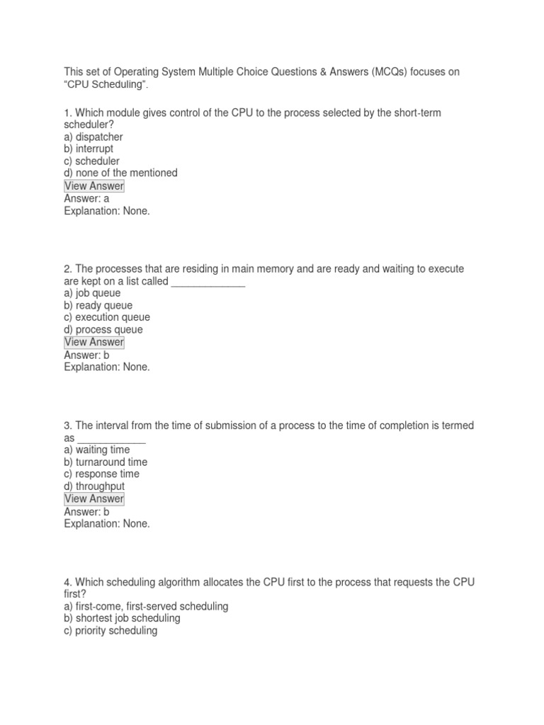 6-ch3,4 | PDF | Scheduling (Computing) | Process (Computing)