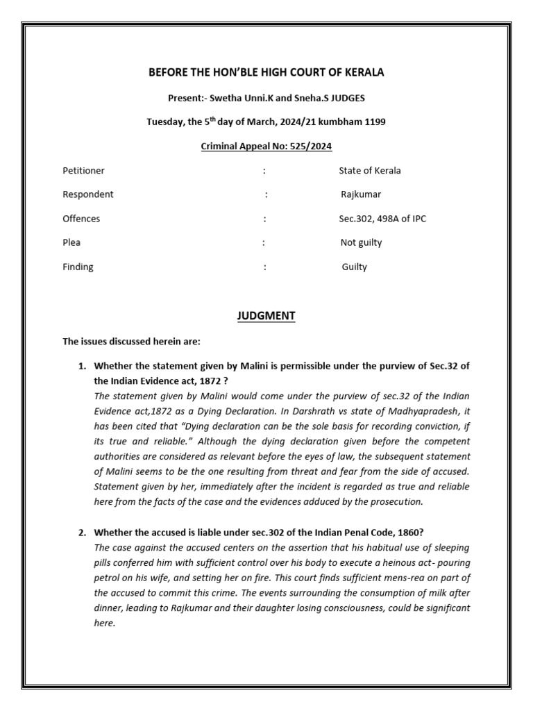 3rd moot - 3 judgement | PDF | Mens Rea | Crimes