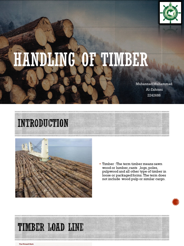 Handling of Timber 1 | PDF | Lumber | Ships