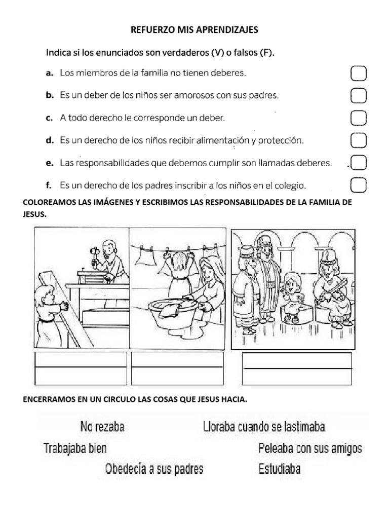 RESPONSABILIDADES EN LA FAMILIA 3° ALBUM | PDF