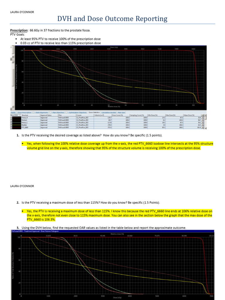 DVH and Dose Reporting Outcomes | PDF | Science & Mathematics