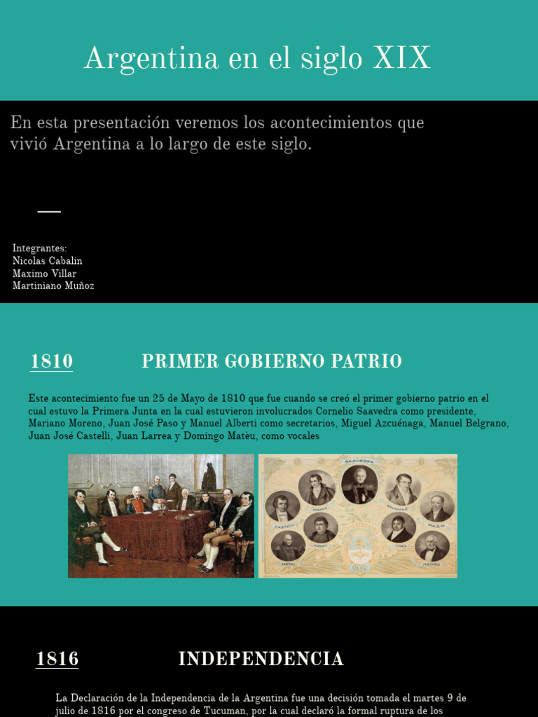 Historia Siglo XIX | PDF | Argentina | Gobierno