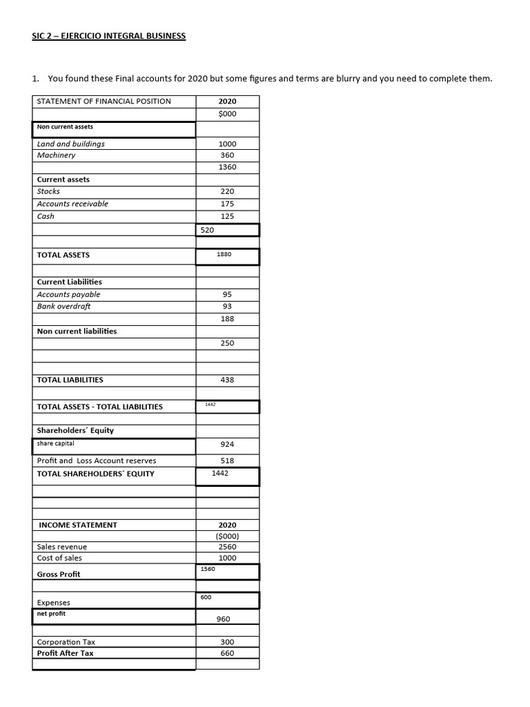Sic 2 Ej. Business | PDF | Equity (Finance) | Working Capital