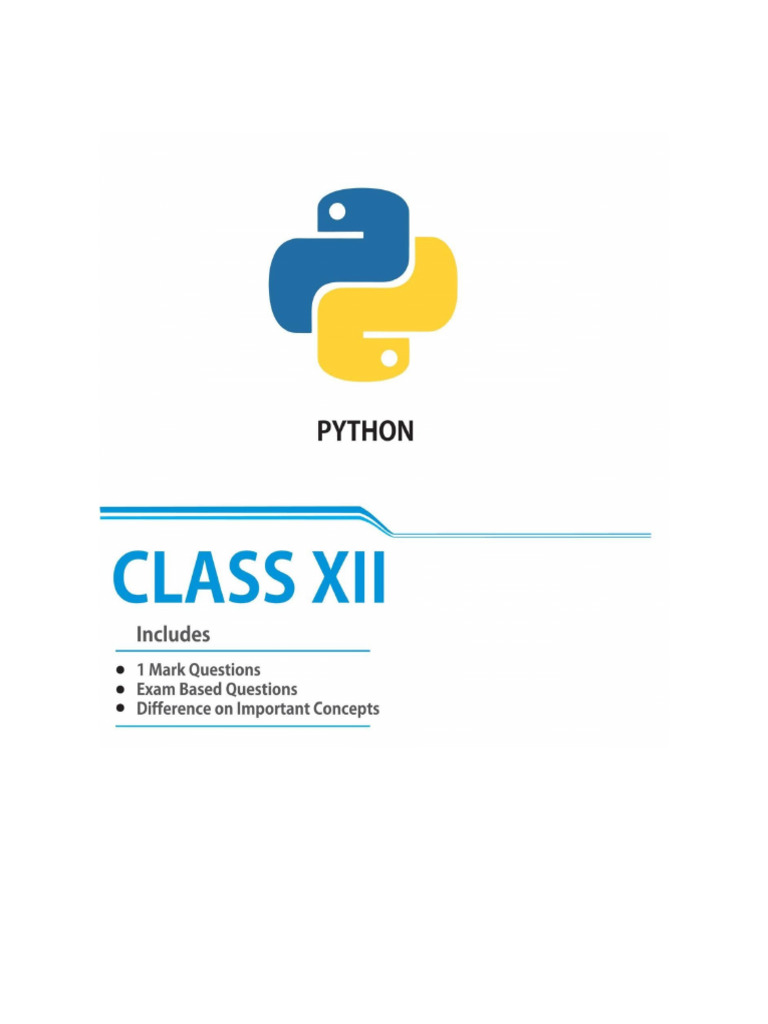 Class 12 Exam Revision Material | PDF | Data Type | Control Flow