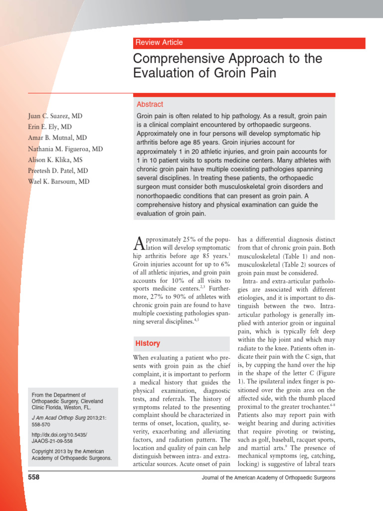 Comprehensive Approach To The Evaluation of Groin.7 | Download Free PDF ...