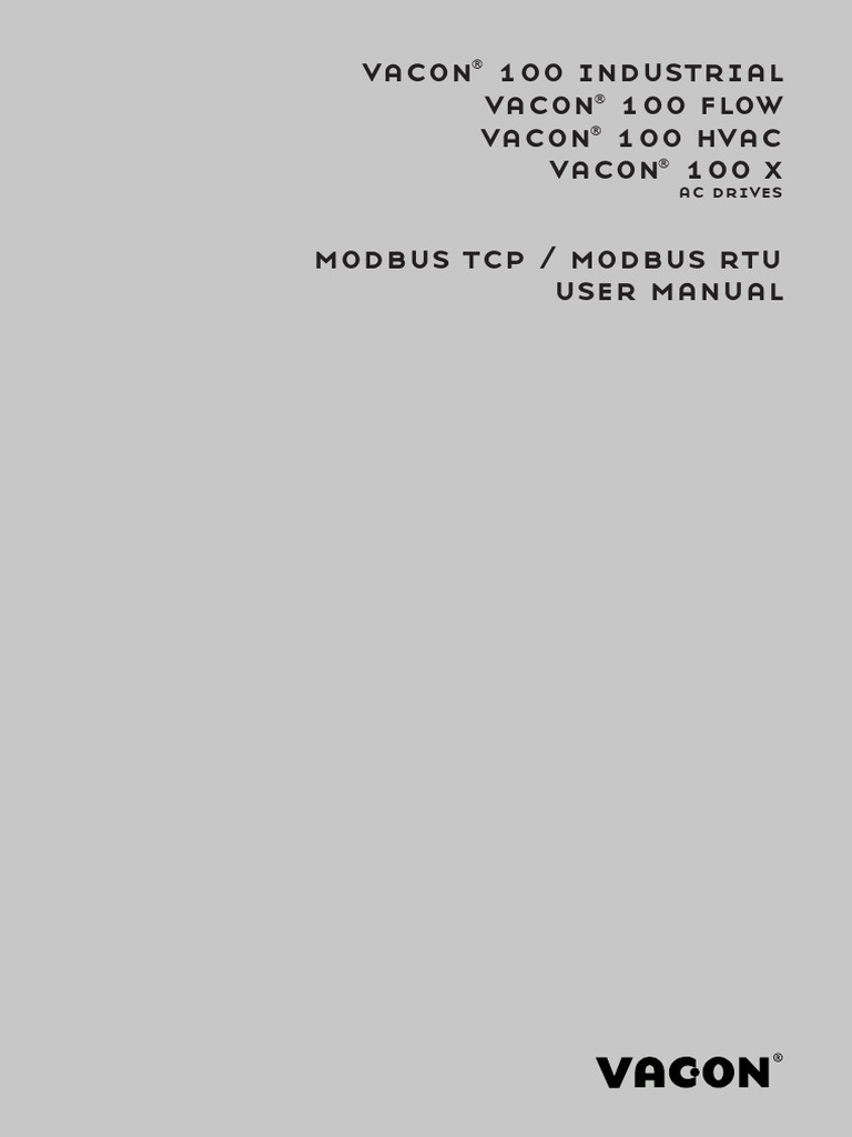 Manual Variador Vacon 100 Modbus Dpd00156c Uk Pdf Computer Network Communications Protocols 4255