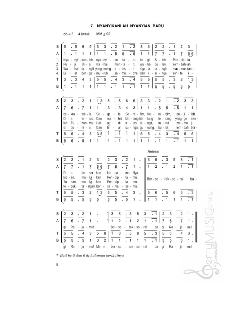 NKB 7 - Nyanyikanlah Nyanyian Baru | PDF