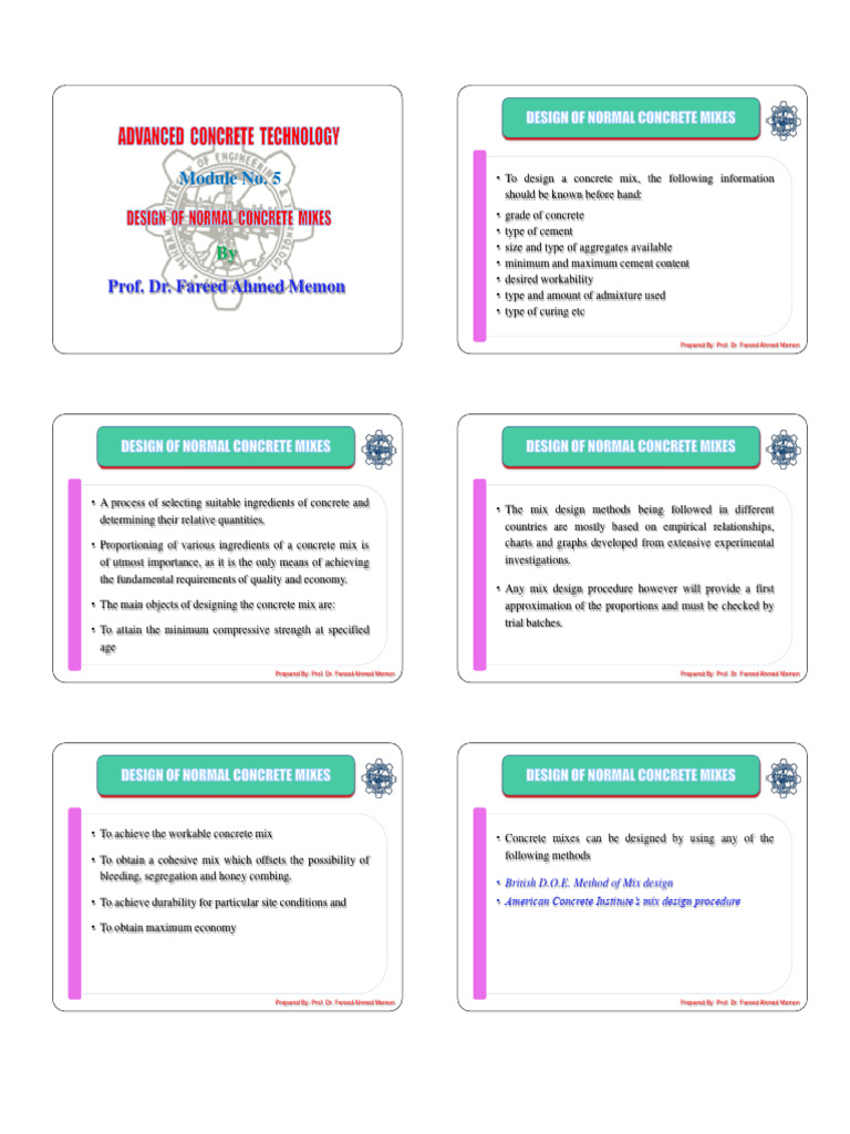 British DOE Concrete Mix Design Guide | PDF | Concrete | Cement